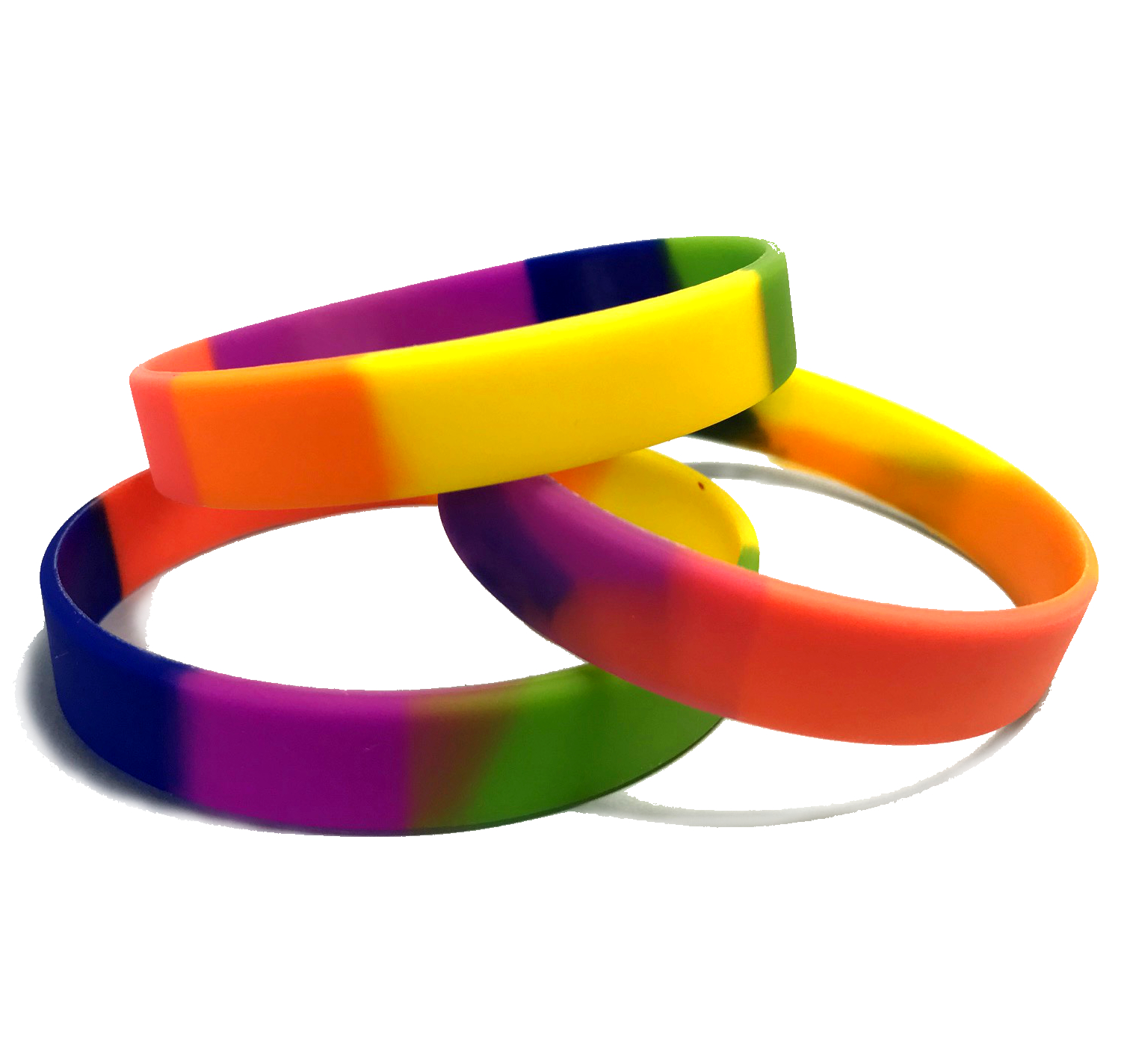 Silicone Rainbow Wristbands Wristbands co uk